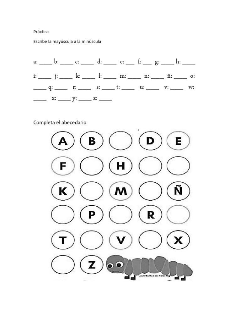 Práctica de Mayúsculas y Minúsculas | PDF | Métodos y materiales de ...
