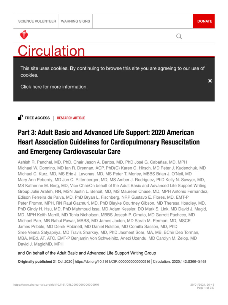 Part 3 - Adult Basic and Advanced Life Support - 2020 American Heart ...