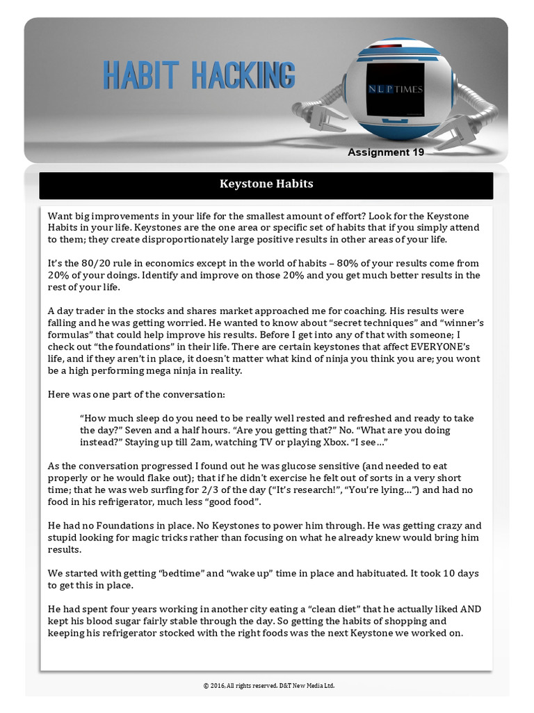 (@or3kii) 23 - Keystone Habits | PDF