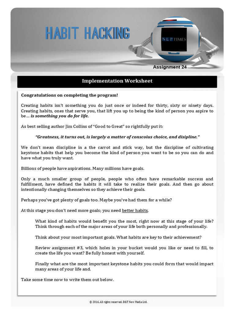 (@or3kii) 30 - Implementation Worksheet | PDF