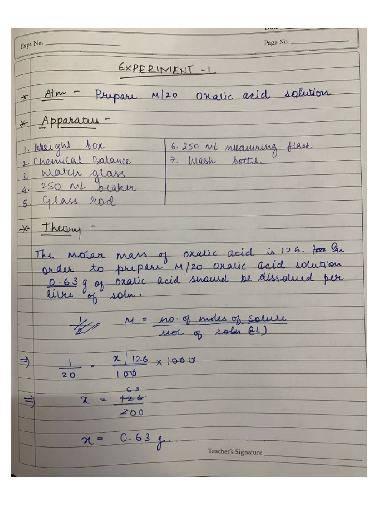 Chem Pract File | PDF