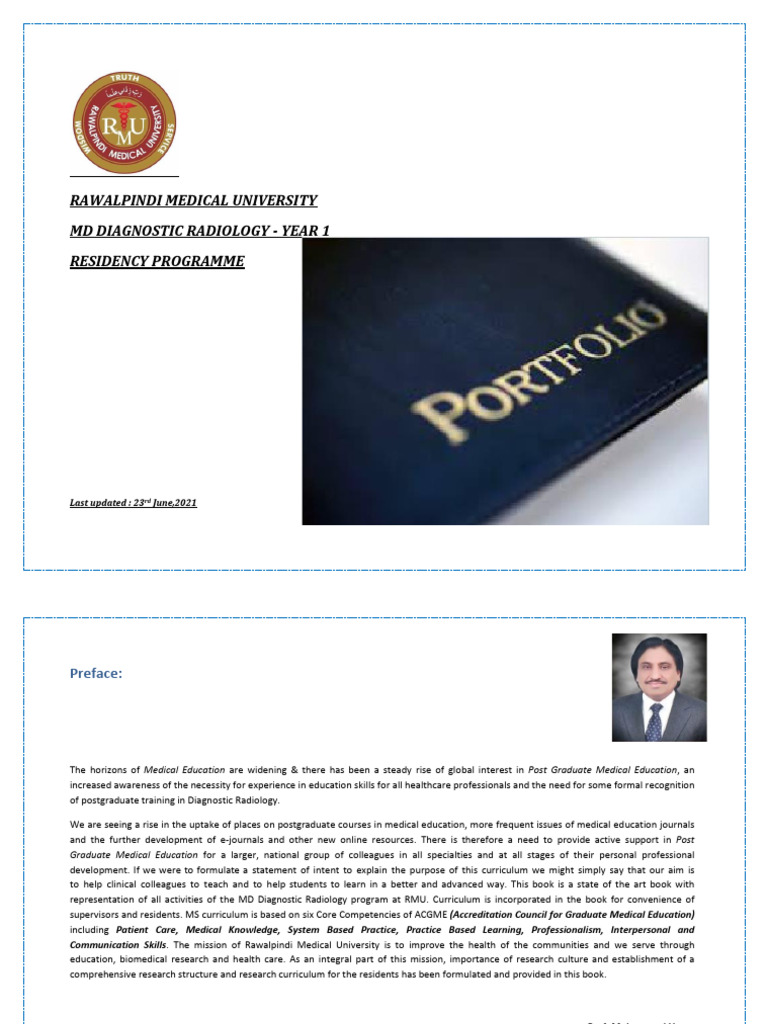 Portfolio Year 1 Radiology | PDF