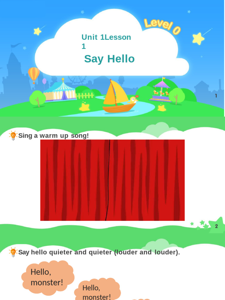 Star011 Unit 1 Lesson 1 Say Hello | PDF