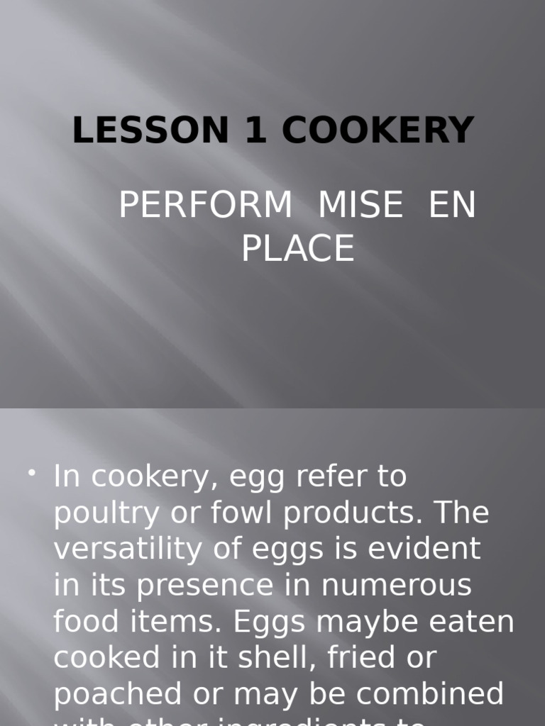 Lesson 1 and 2 Cookery 1 | PDF