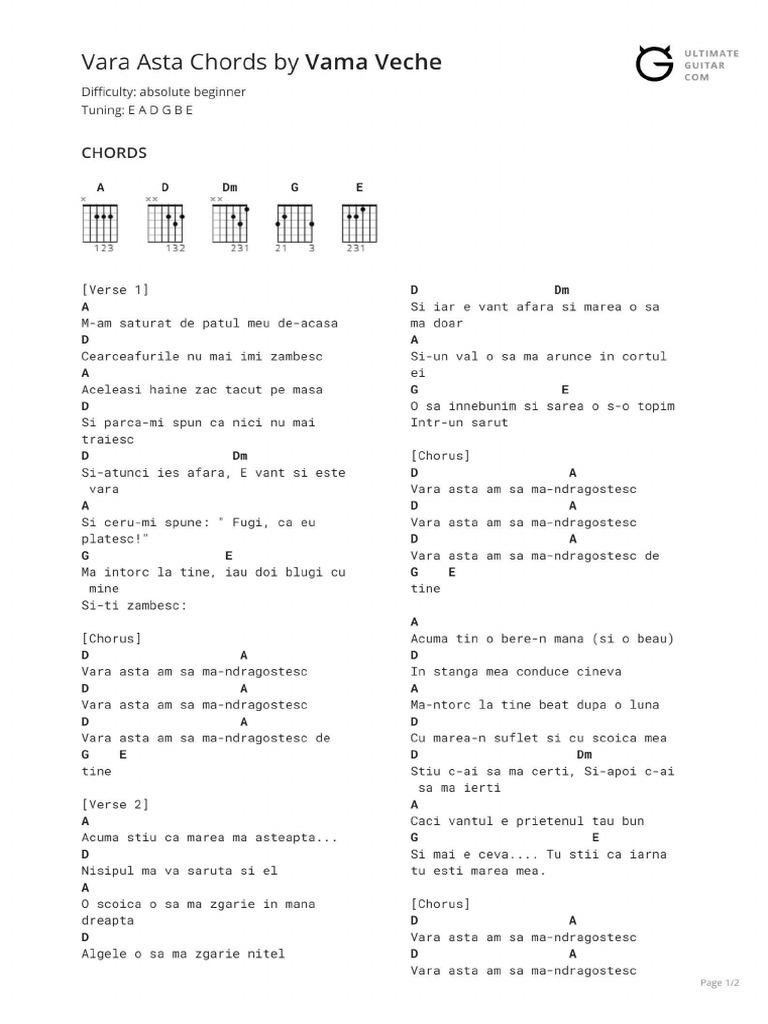 Vara Asta Chords | PDF