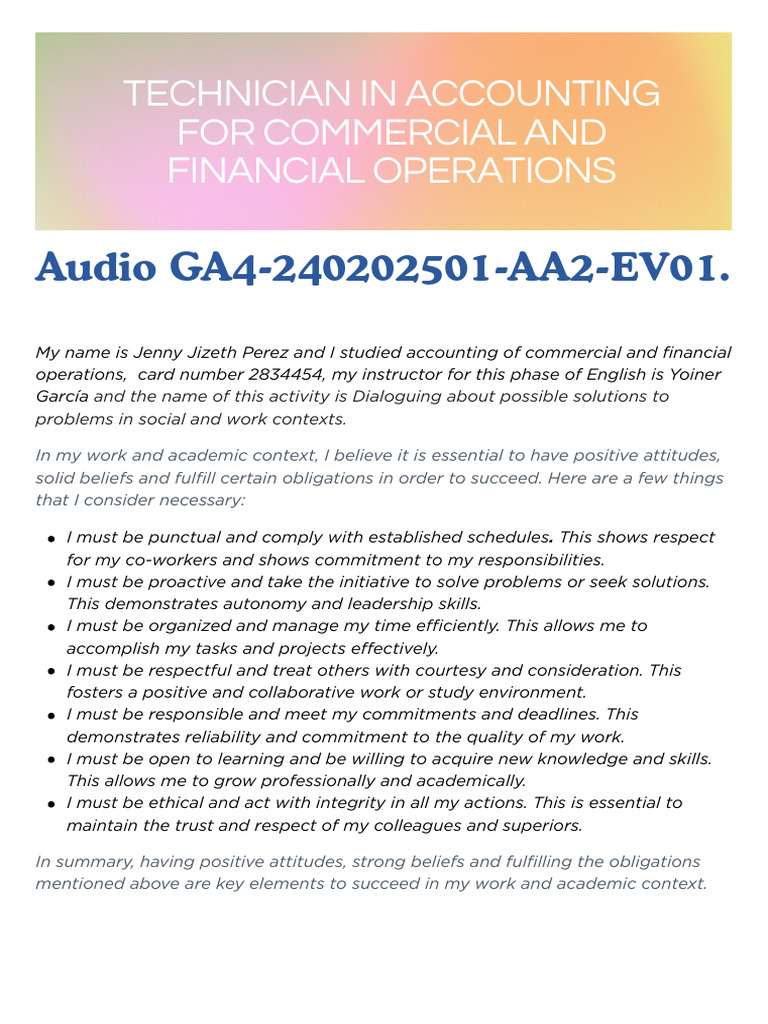 Audio GA4-240202501-AA2-EV01. | PDF