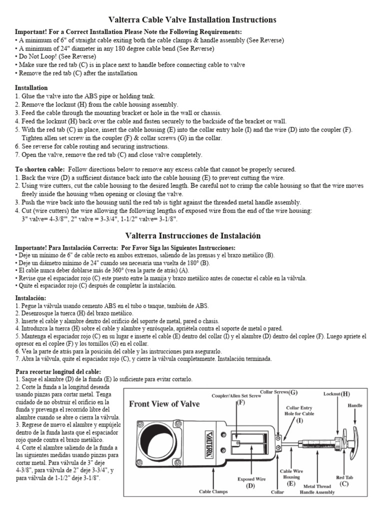 Valterra Gate Valve Installation | PDF