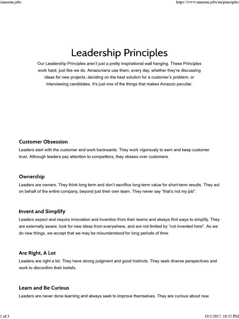 Leadership Principles | PDF