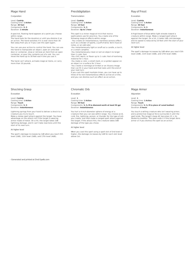 Spells | PDF