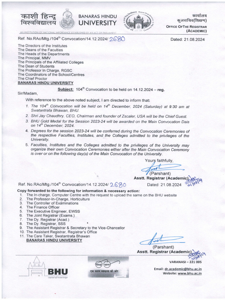 104th Convocation Information Letter | PDF