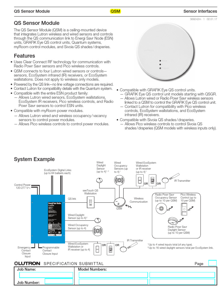 QS Sensor Module QSM Sensor Interfaces | PDF