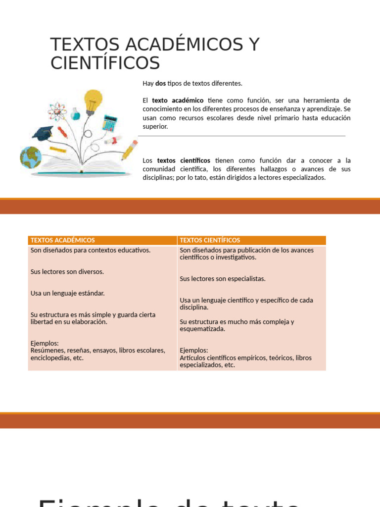 Textos Académicos y Científicos | PDF