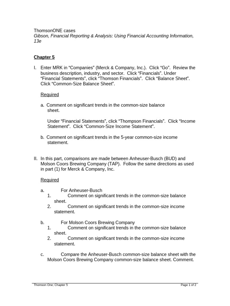 13e ThomsonOne Ch05 | PDF