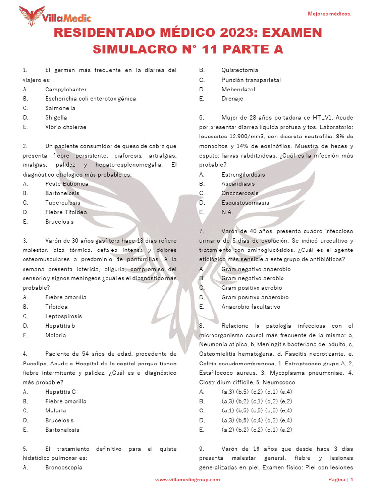 RM 2023 - Examen Simulacro 11 A | PDF