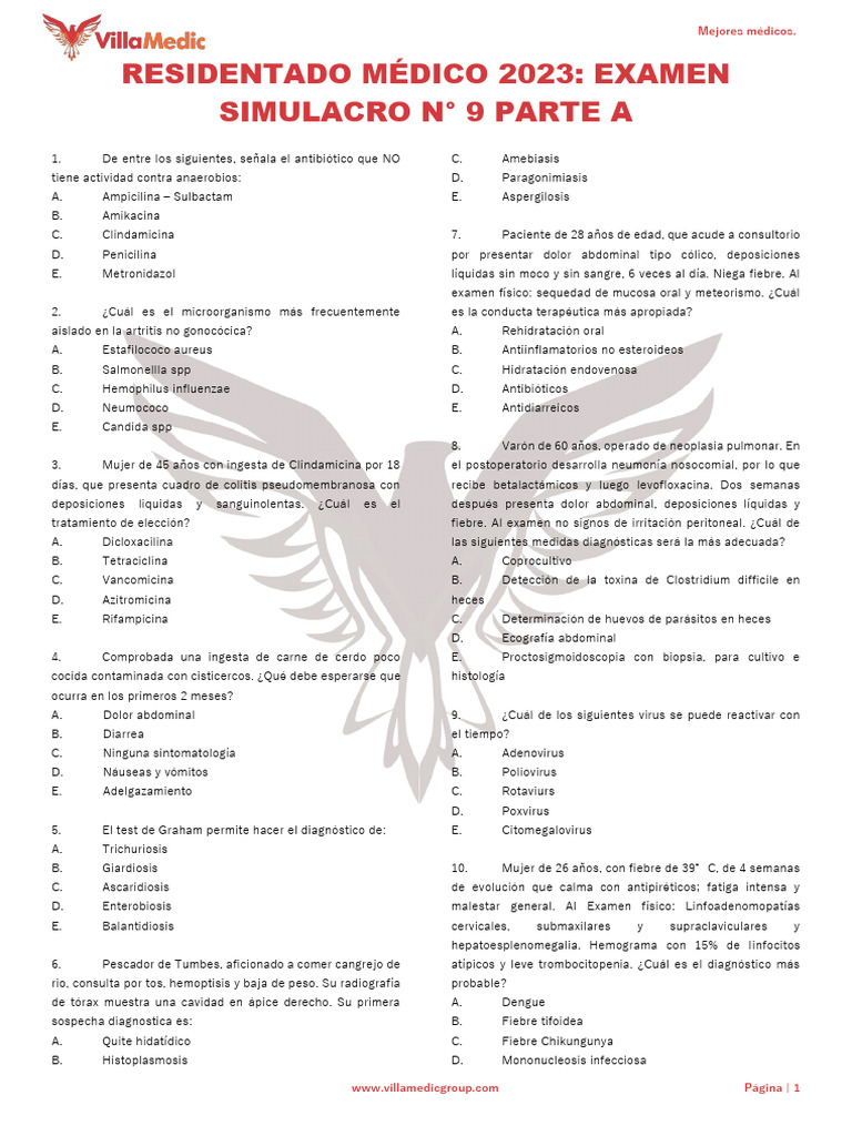 RM 2023 - Examen Simulacro 9 A | PDF