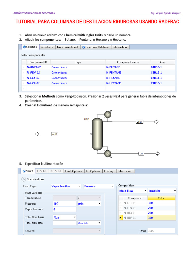 Tutorial RADFRAC | PDF