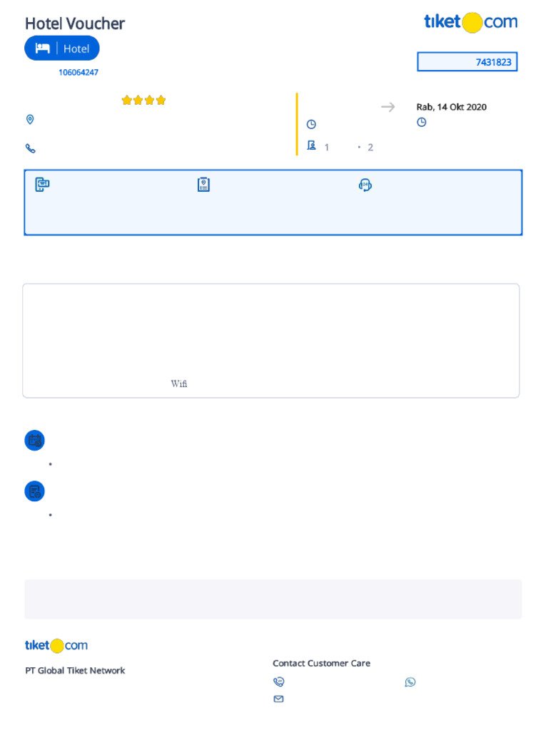 Hotel E-Voucher - Order ID 106064247 THE ZURI | PDF