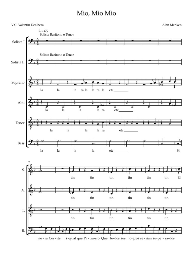 Mio, Mio Mio - Full Score | PDF