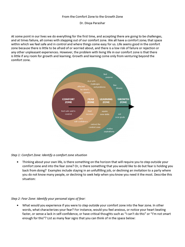From The Comfort Zone To The Growth Zone Pdf