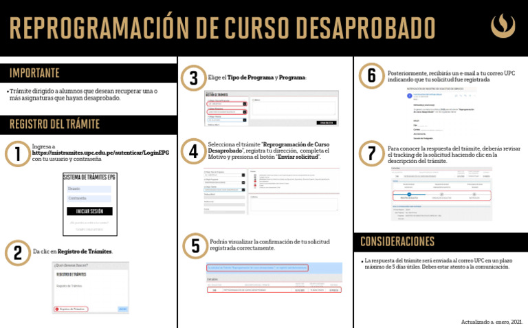 Como Solicitar La Reprogramacion de Un Curso Desaprobado | PDF