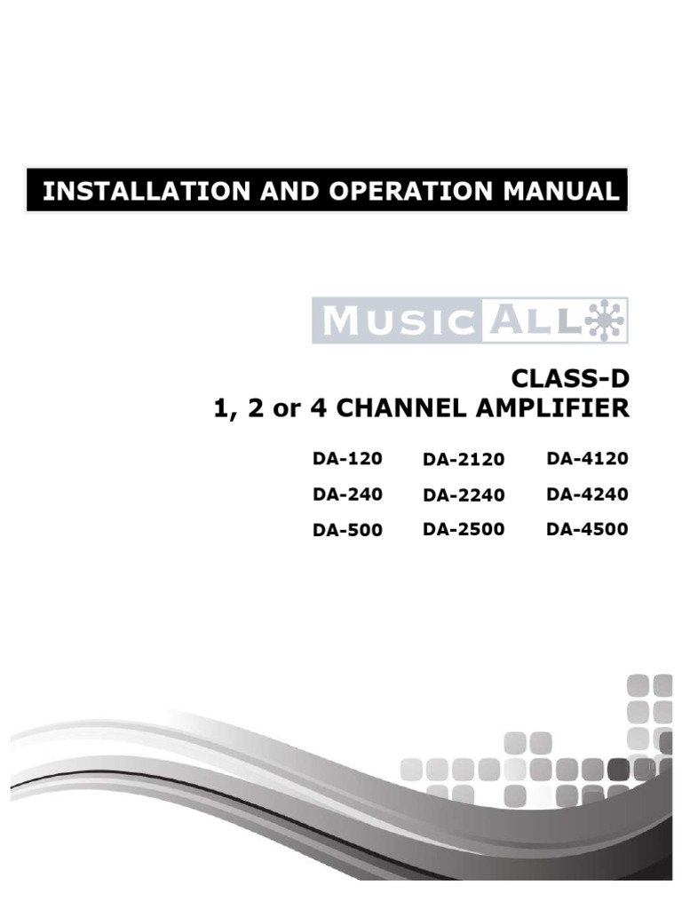 DA 120 DA 2120 DA 4120..4500 Series User Manual | PDF