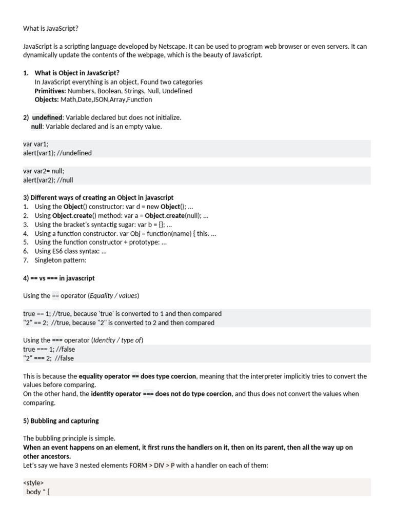 Javascript Questions | PDF