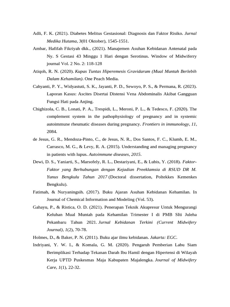 Dapus Maternal | PDF