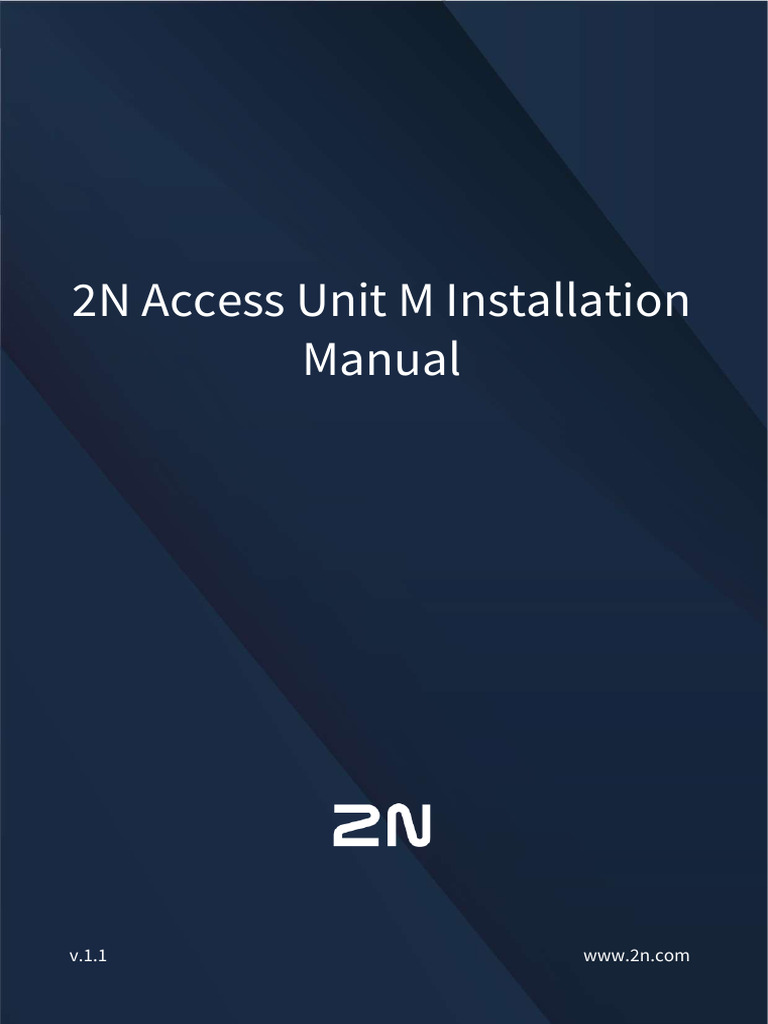 2N Access Unit M Installation Manual EN 1.1 | PDF