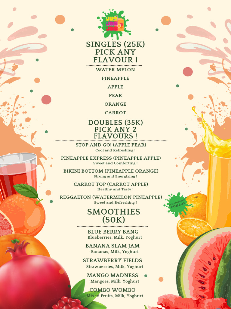 Menu Jus Jas Jos P | PDF