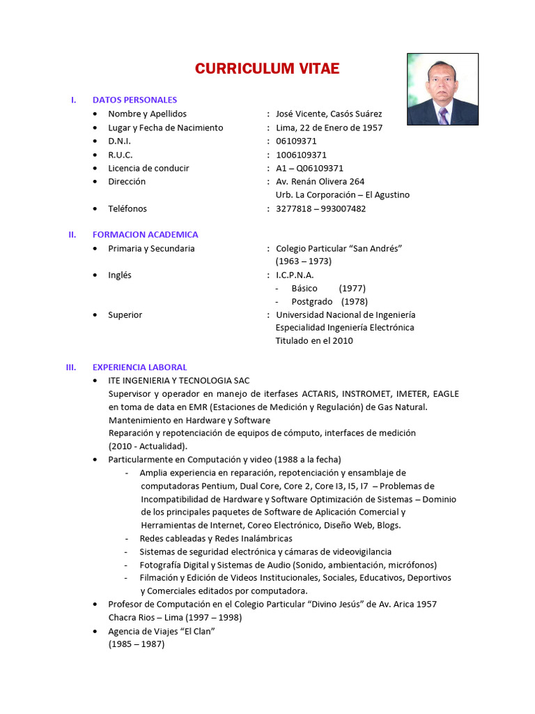 CV Jose Casos | PDF