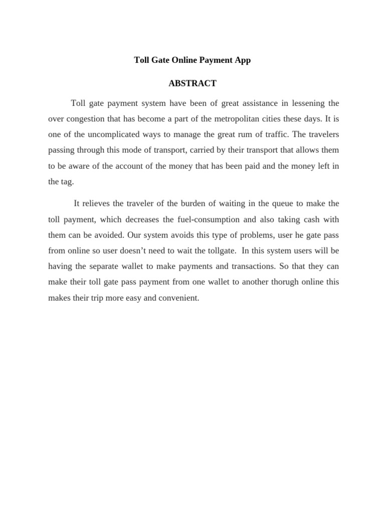 Toll Gate Modules | PDF