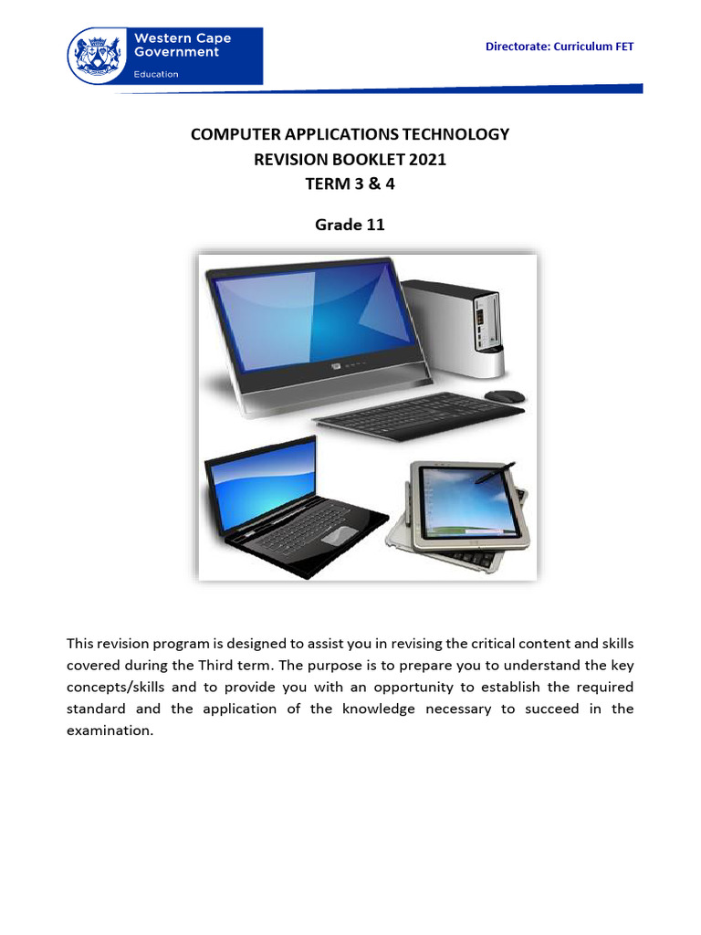CAT Grade 11 Revisionpackage Year End | PDF