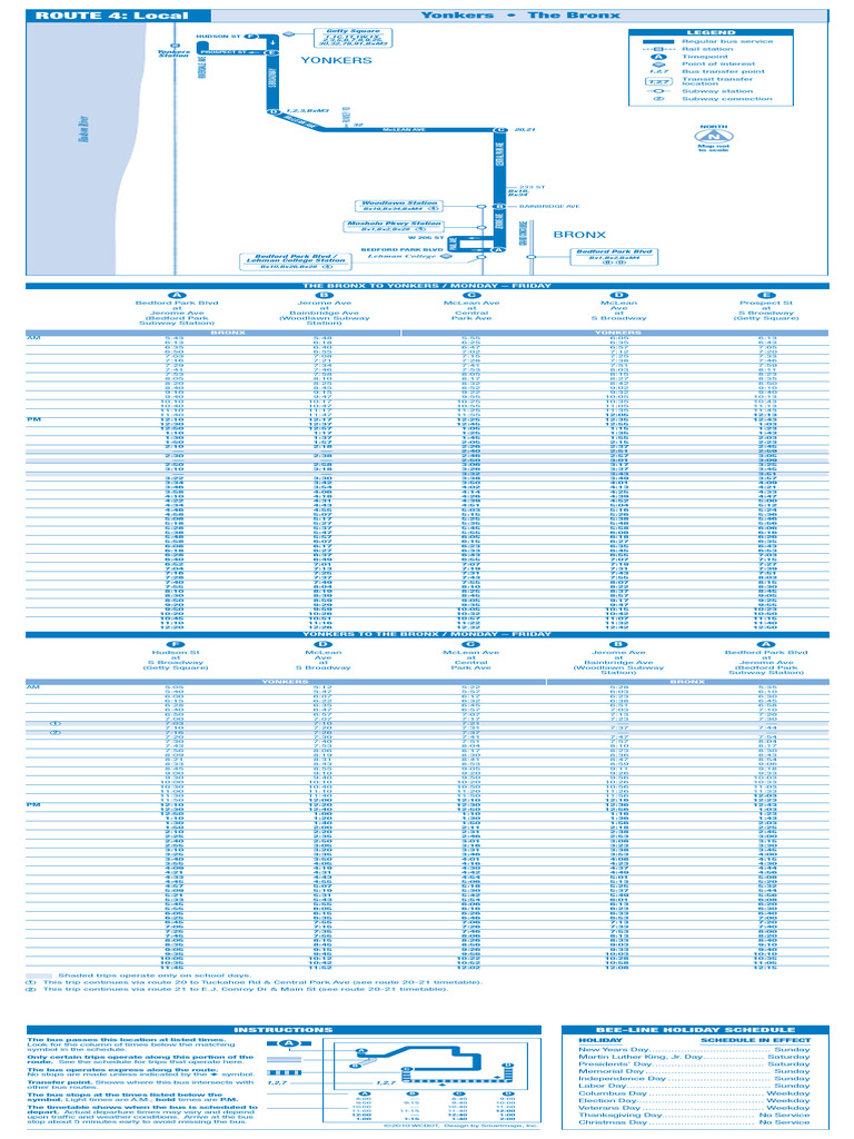 Westchester BEE-LINE SCH Route 4 | PDF