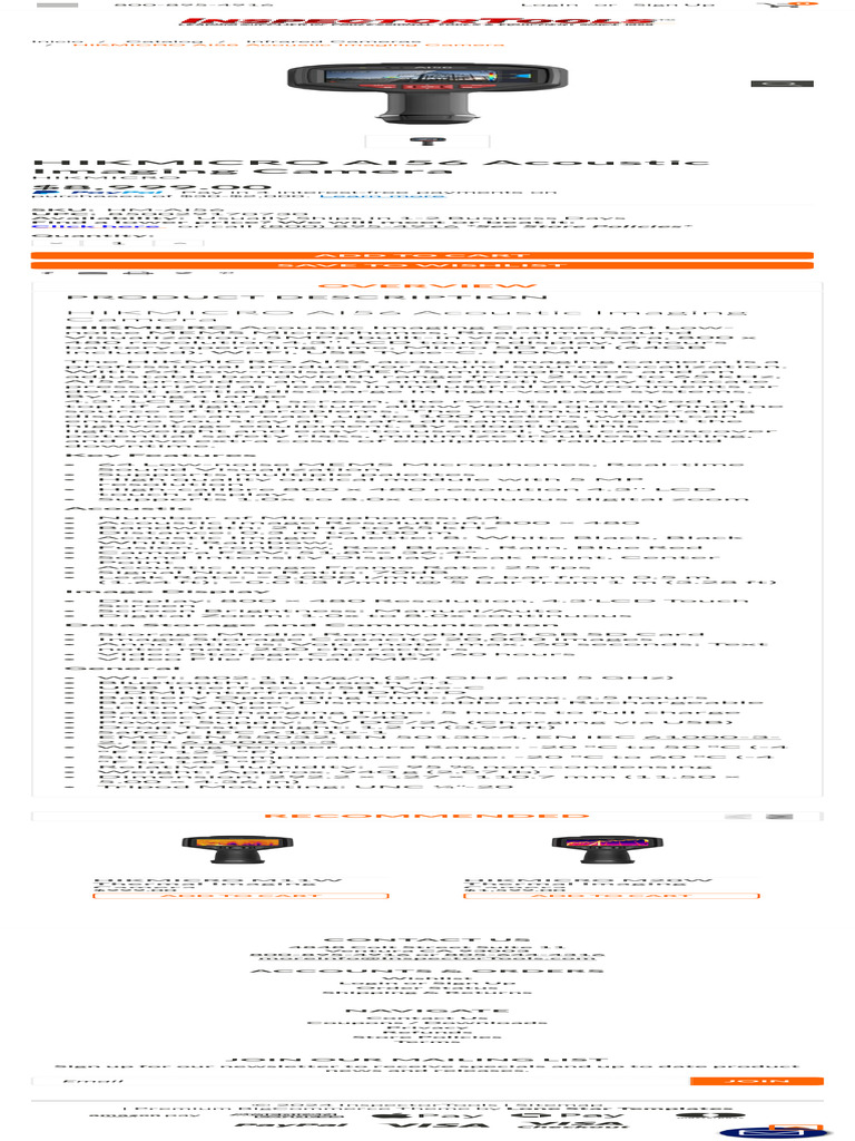 HIKMICRO AI56 Acoustic Imaging Camera | PDF