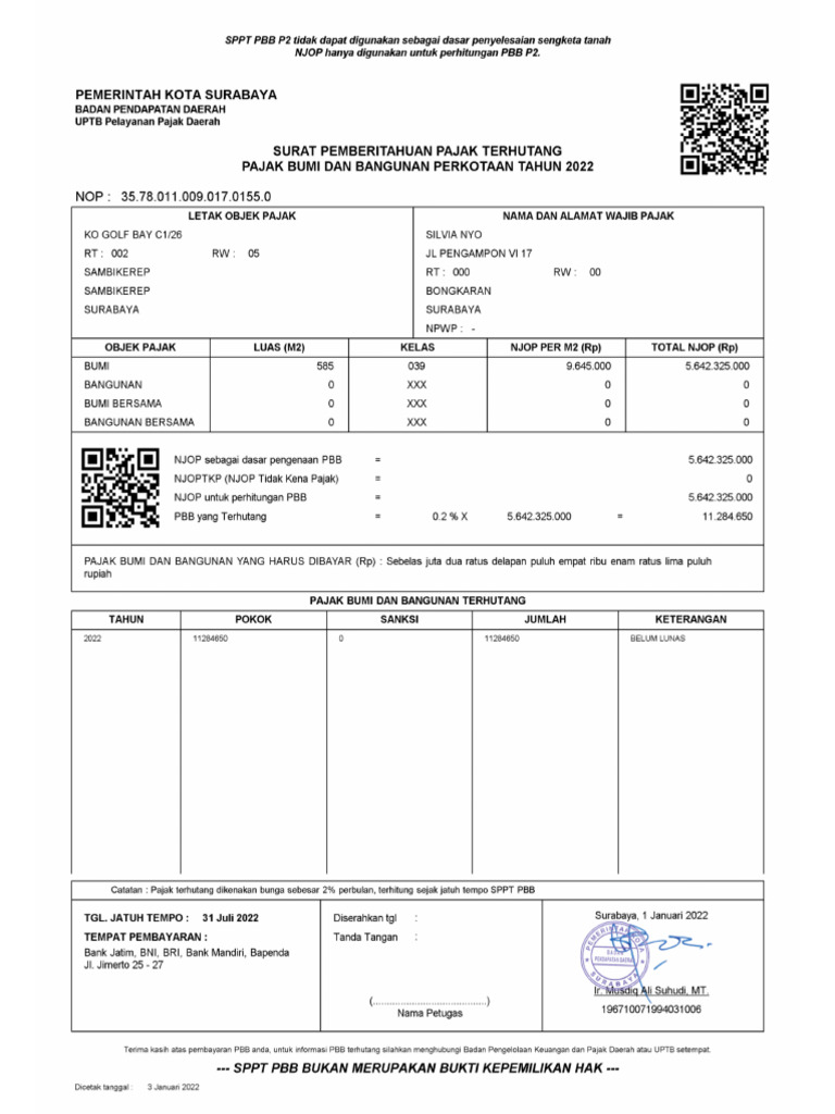 PBB 2022 Taman Golf | PDF