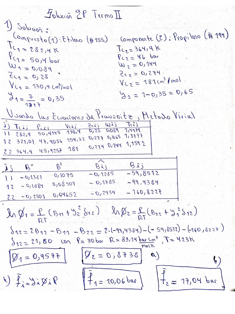 Solucion 2p Termo II | PDF