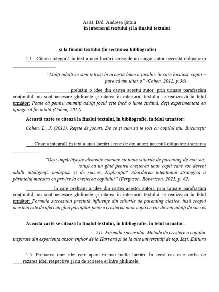 Reguli de Citare | PDF