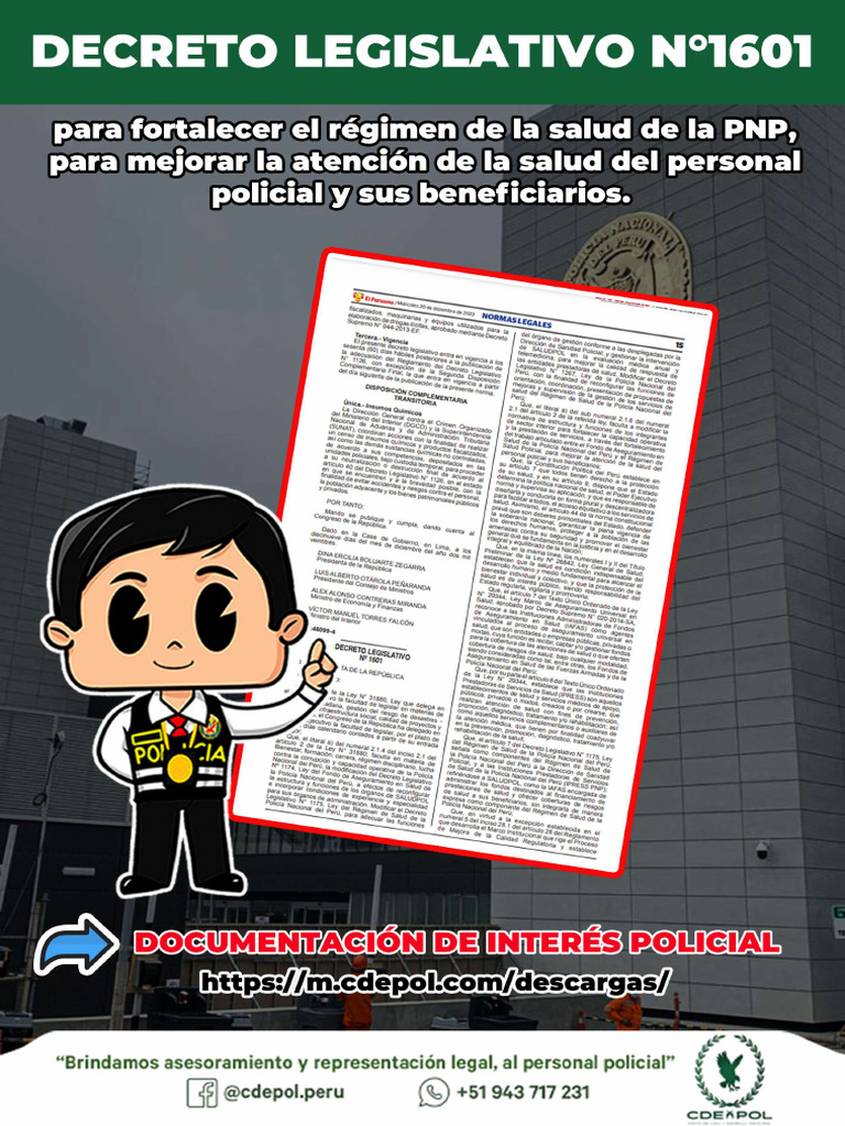 DL 1106 FortalecerRegimenSaludPNP | PDF