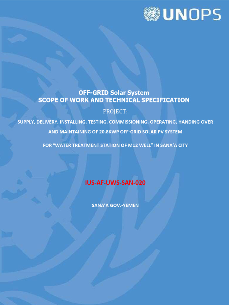 All LOTS SCOPE OF WORK AND TECHNICAL SPECIFICATIONS-PART-2 | PDF