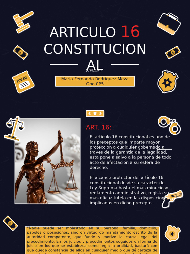 ART16 | PDF | Constitución | Derecho