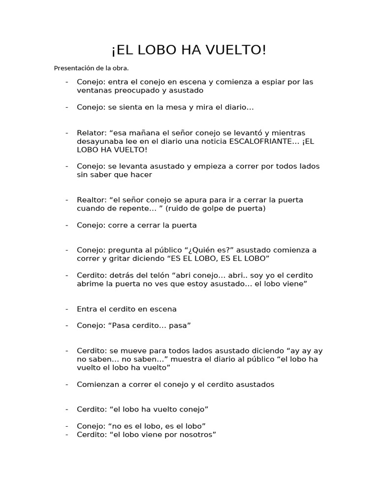 El Lobo Ha Vuelto | PDF