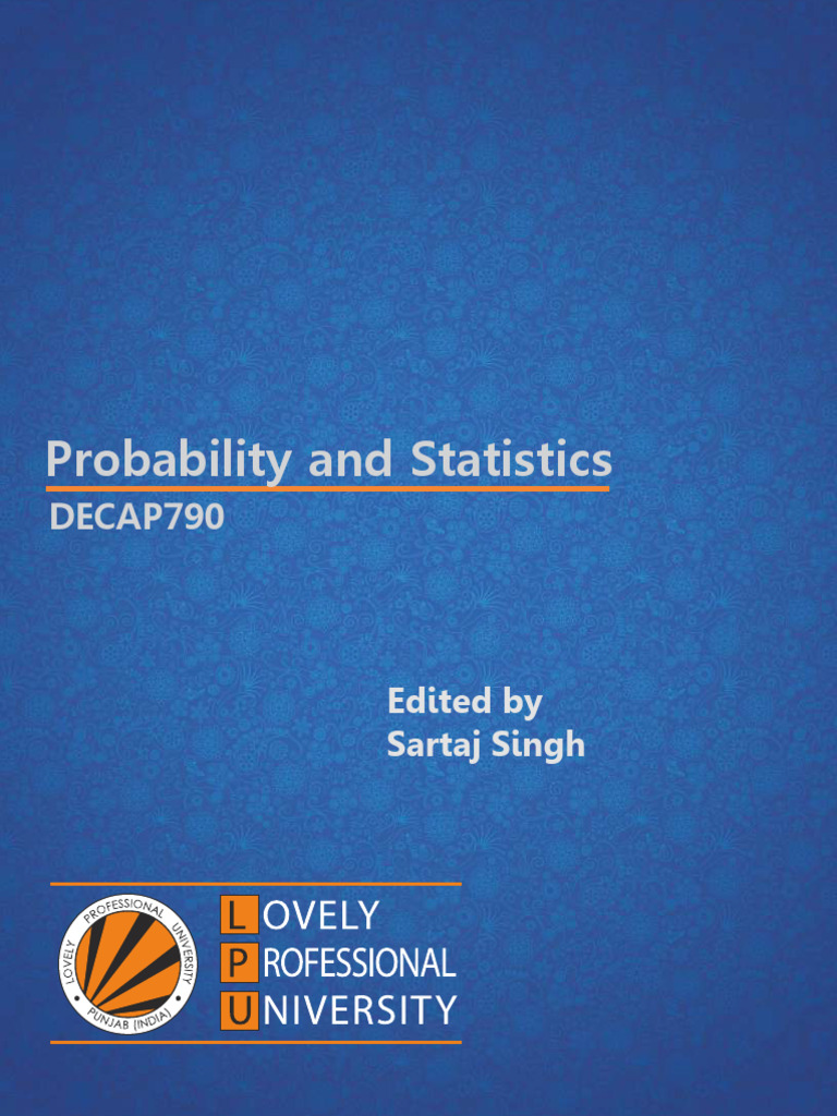 Probability and Statistics | PDF