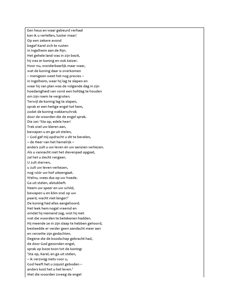 Karel Ende Elegast - Leestekst Opdracht 8 | PDF
