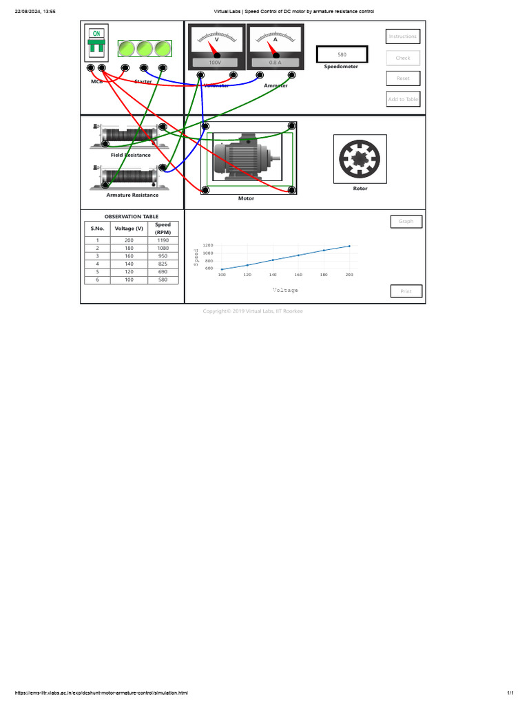 Virtual Labs DC Motor by Armature | PDF