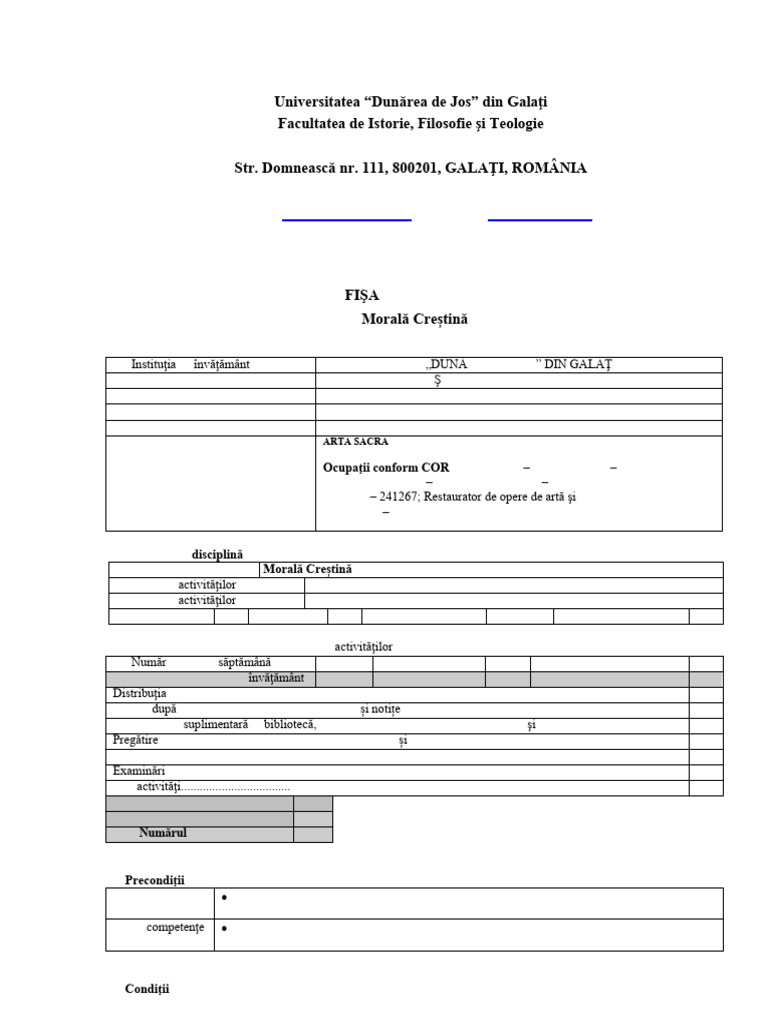 As. An2 32 FD Morala Crestina An2 Sem2 | PDF
