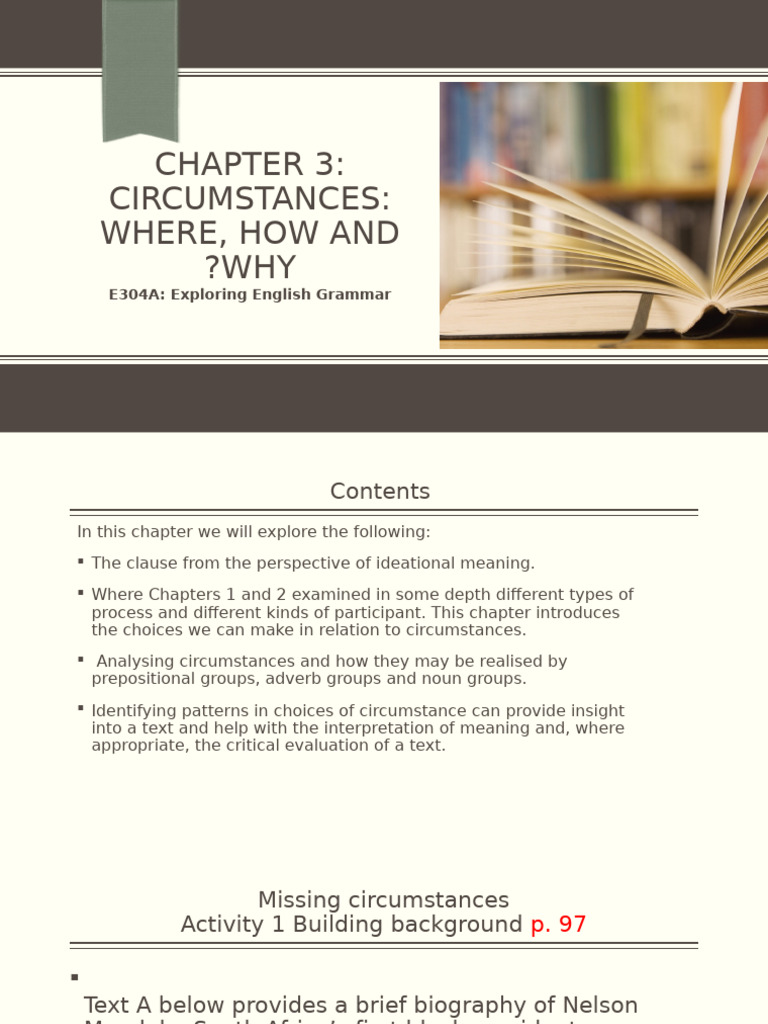 Chapter 3 Circumstances Where How and Why | PDF
