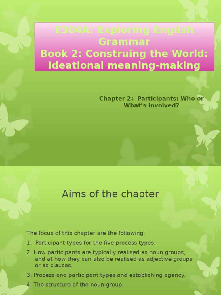 E304A Chapter 2 Participants Who or Whats Involved | PDF