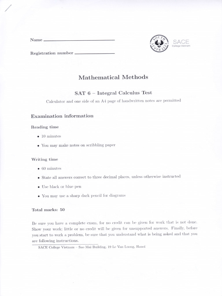 2021 - SAT - 6 - Exam Solution | PDF