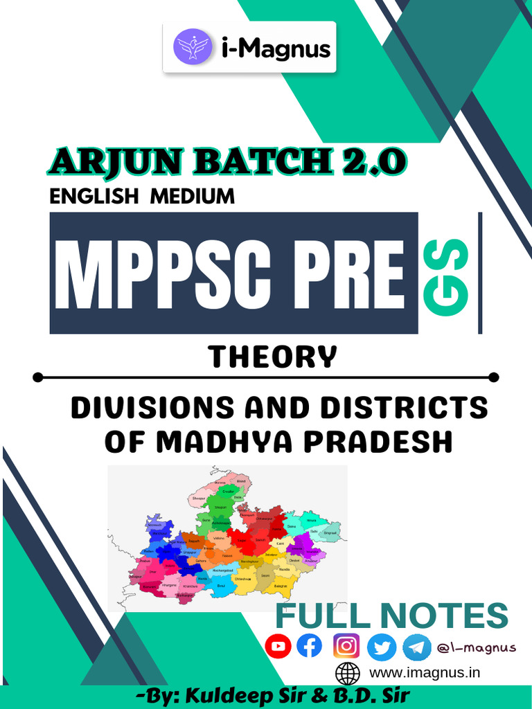 PRE - Divisions and Districts of MP (English) #I - Magnus | PDF
