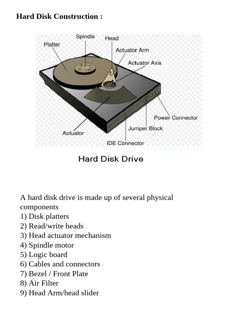 Internal Construction of A HDD | PDF